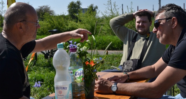 Hafenerweiterung Godorf, wenn der Rhein bei Hochwasser den Hahnwald ...